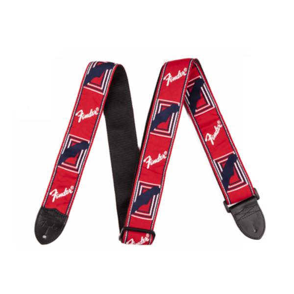 Fender 2 inch Monogrammed Guitar Straps Red/White/Blue – Bashs Music