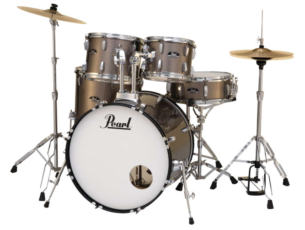 Pearl Roadshow 5 Piece Acoustic Drum Kit 20 Inch with Cymbals | Bronze ...